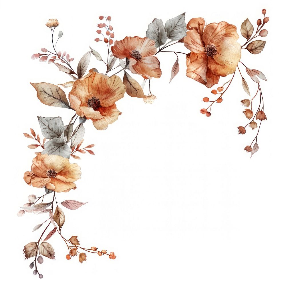 Elegant floral corner design | Free Photo Illustration - rawpixel