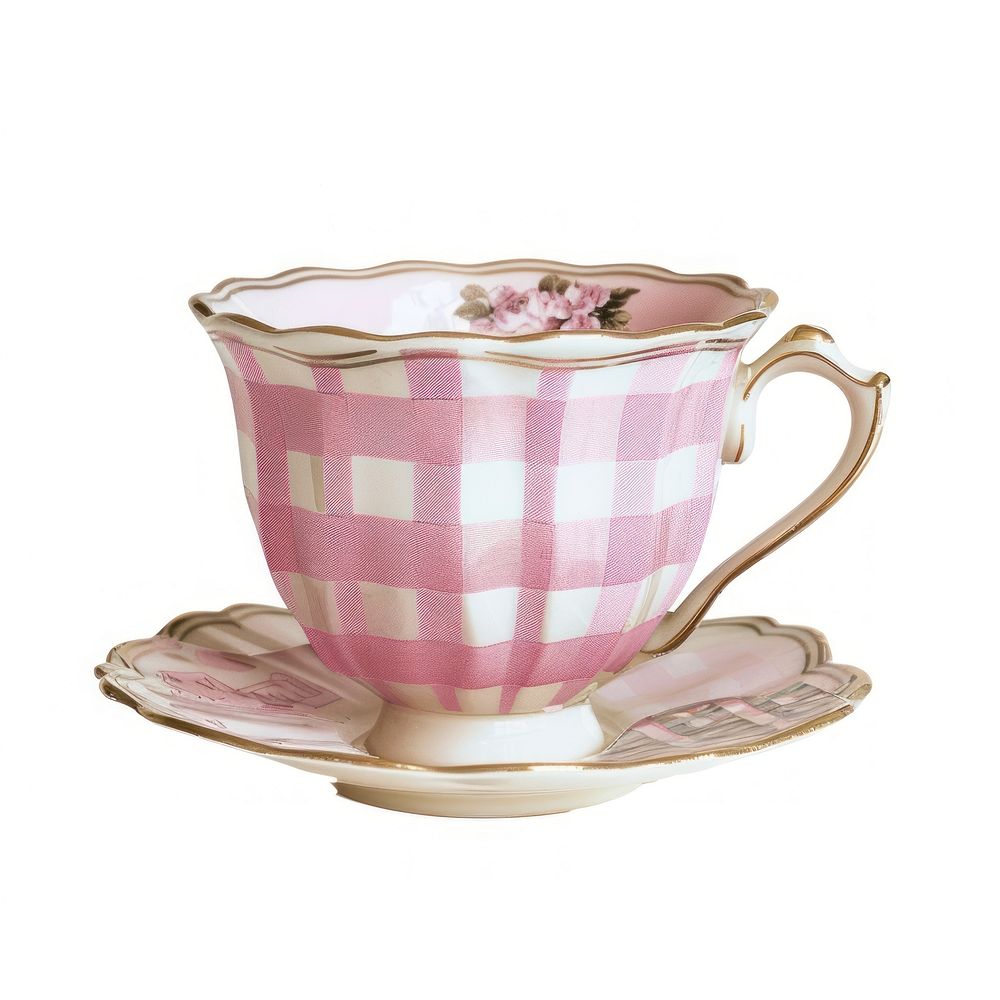 Tea cup collage cutout saucer | Free Photo Illustration - rawpixel