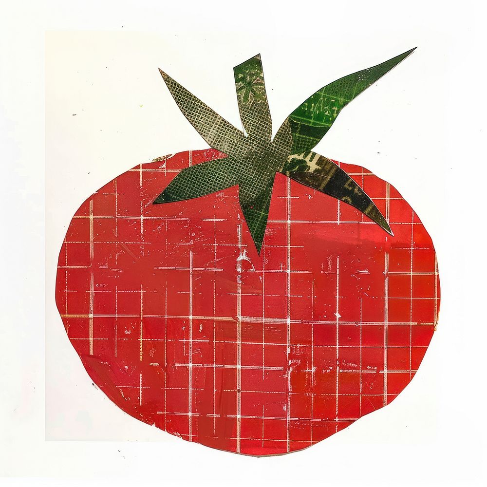 Tomato collage cutout paper produce | Free Photo Illustration - rawpixel