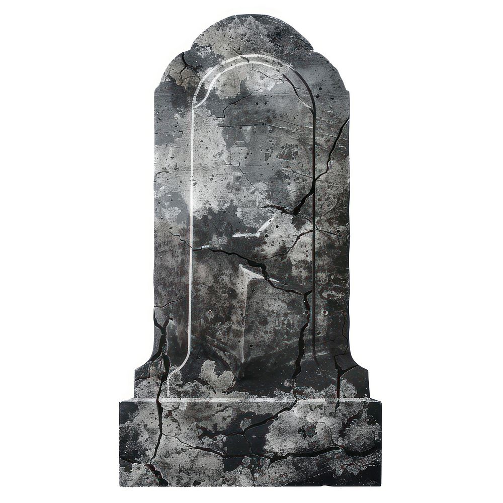 Cracked tombstone illustration design | Free Photo Illustration - rawpixel