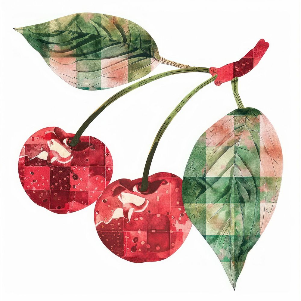 Cherry collage cutout produce ketchup | Free Photo Illustration - rawpixel