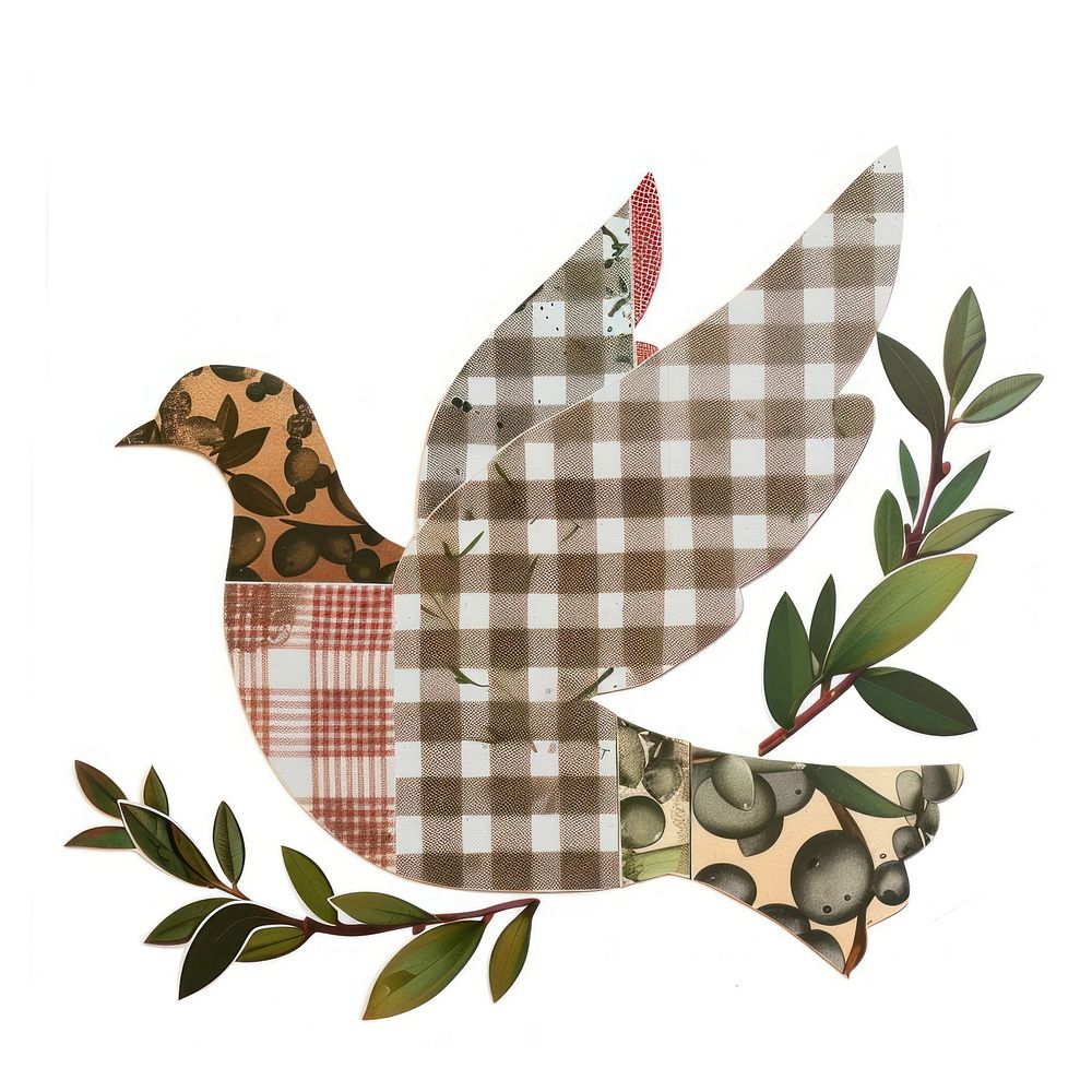 Dove collage cutout pattern partridge | Free Photo Illustration - rawpixel