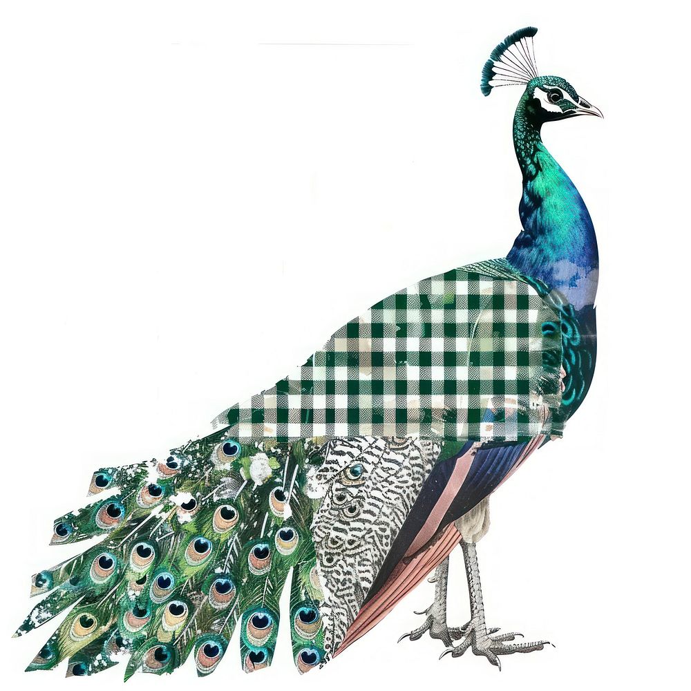 Peacock collage cutout animal bird. | Free Photo Illustration - rawpixel