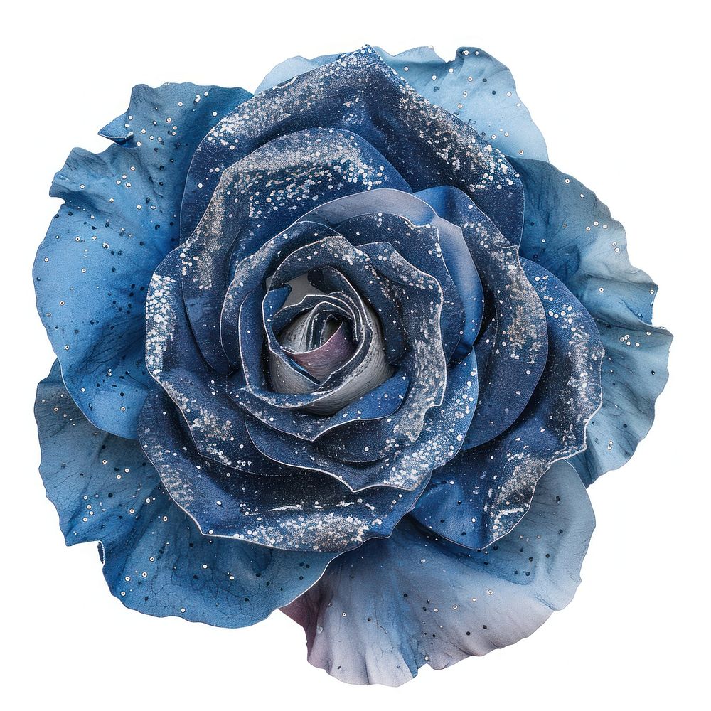Blue glitter rose illustration | Free Photo Illustration - rawpixel