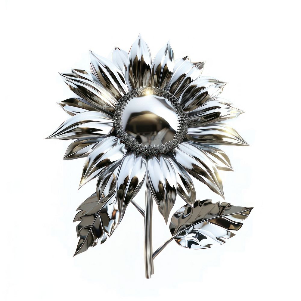 Shiny metallic sunflower art | Free Photo Illustration - rawpixel