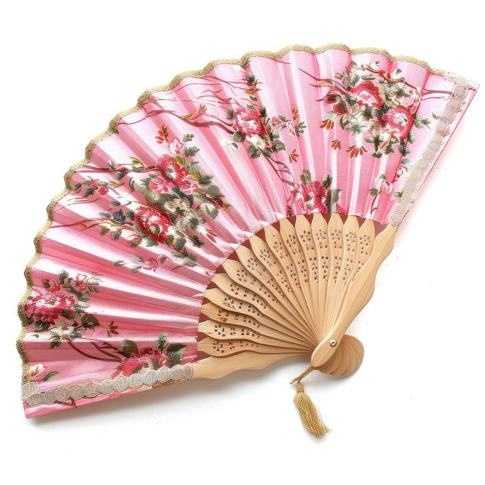 Elegant floral hand fan | Free Photo - rawpixel