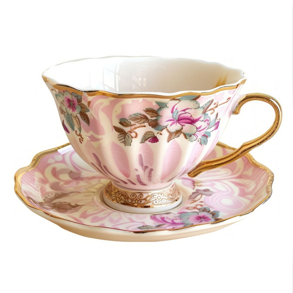 Elegant floral porcelain teacup | Free Photo - rawpixel