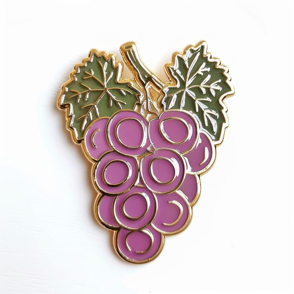 Colorful grape enamel pin | Free Photo - rawpixel