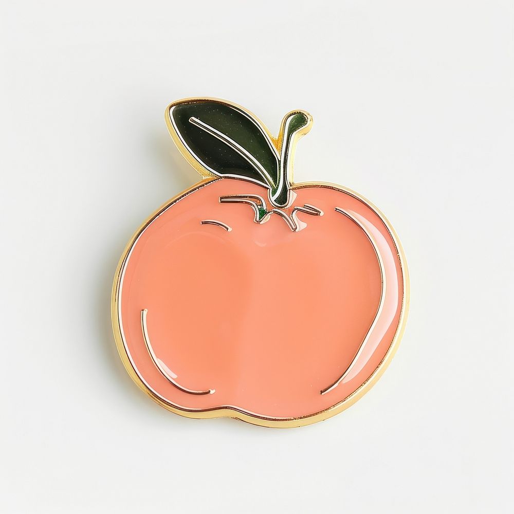Cute peach enamel pin | Free Photo - rawpixel