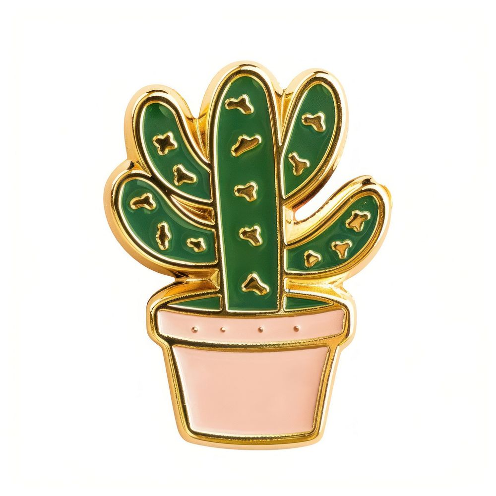Colorful cactus enamel pin | Free Photo - rawpixel