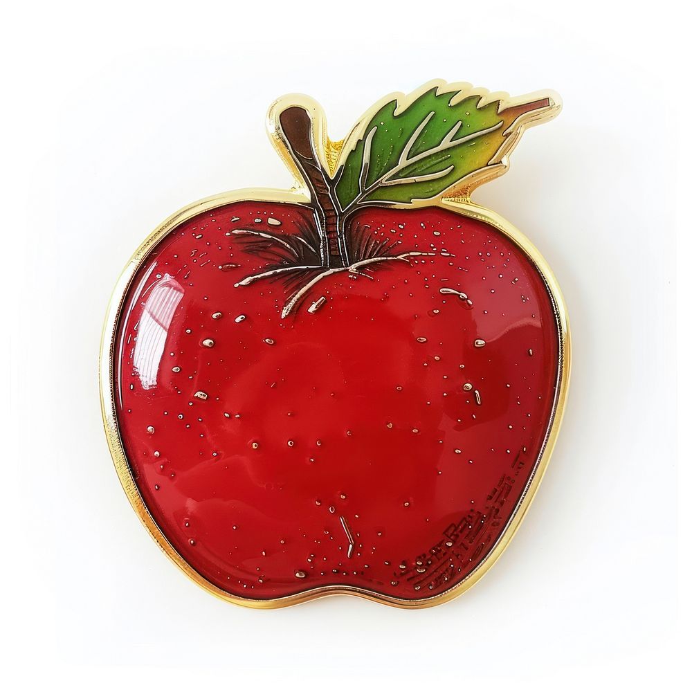 Glossy red apple pin | Free Photo - rawpixel