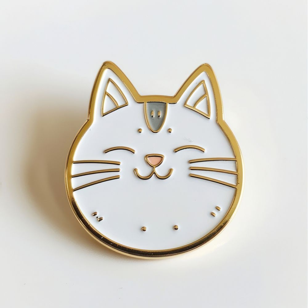 Cute cat enamel pin badge | Free Photo - rawpixel