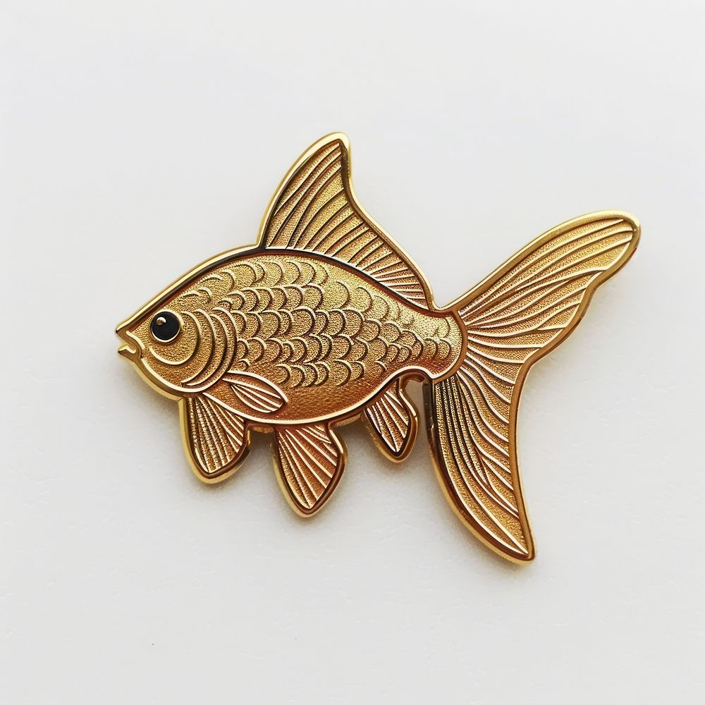 Elegant gold fish pin | Free Photo - rawpixel
