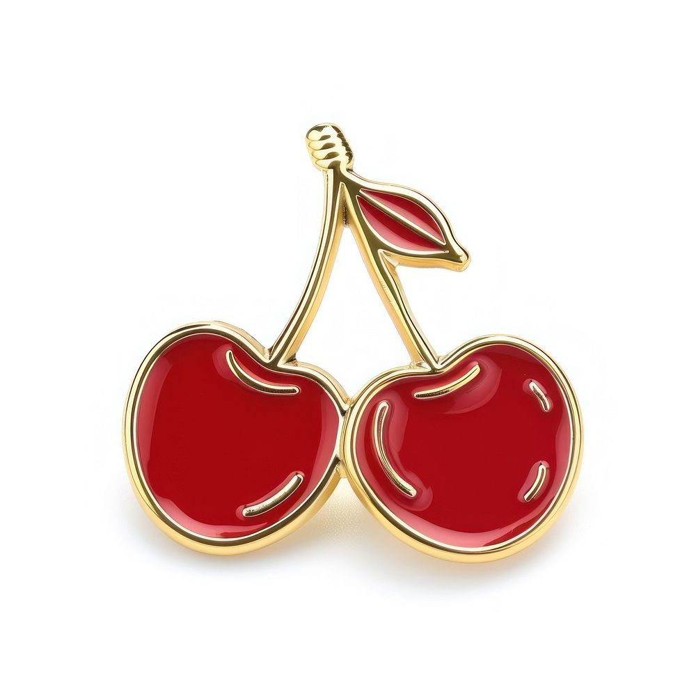 Shiny cherry enamel pin | Free Photo - rawpixel