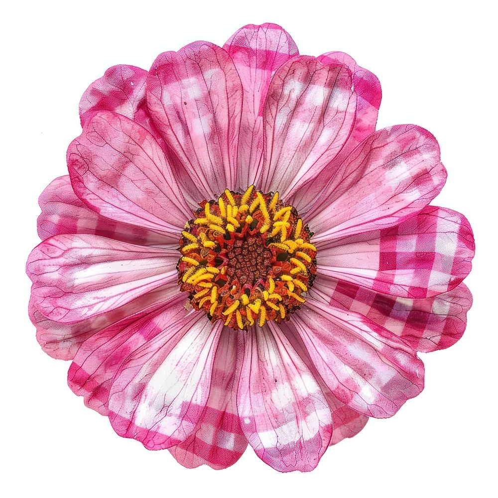 Vibrant pink checkered flower | Free Photo Illustration - rawpixel