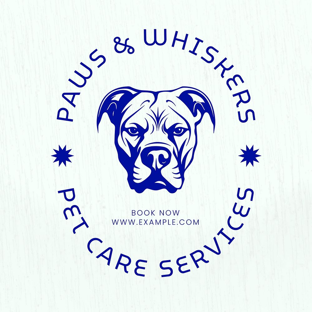 Pet care services logo template | Free Vector Template - rawpixel