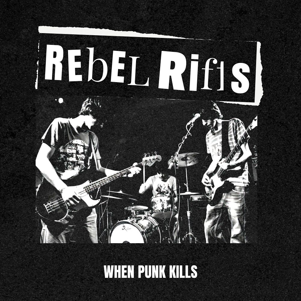 punk rock album cover template | Free Vector Template - rawpixel