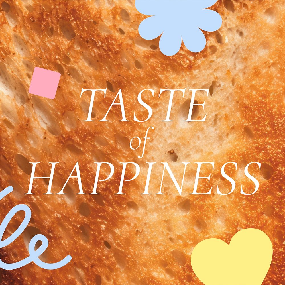 Taste happiness Instagram post template | Premium Vector Template ...