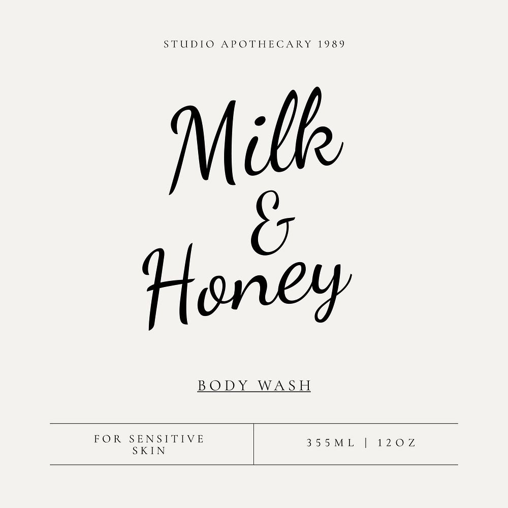 Body wash branding label template | Premium Vector Template - rawpixel