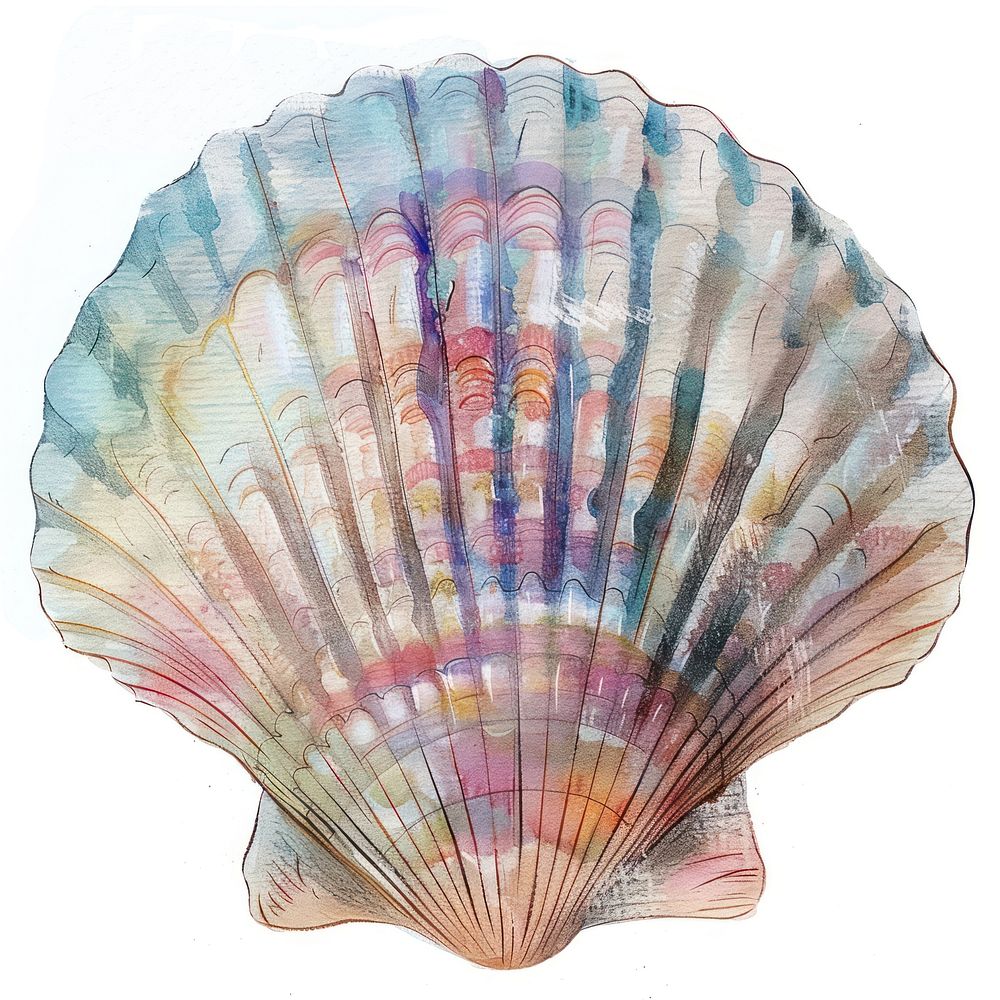 Scallop Shell invertebrate chandelier seashell. | Free Photo ...
