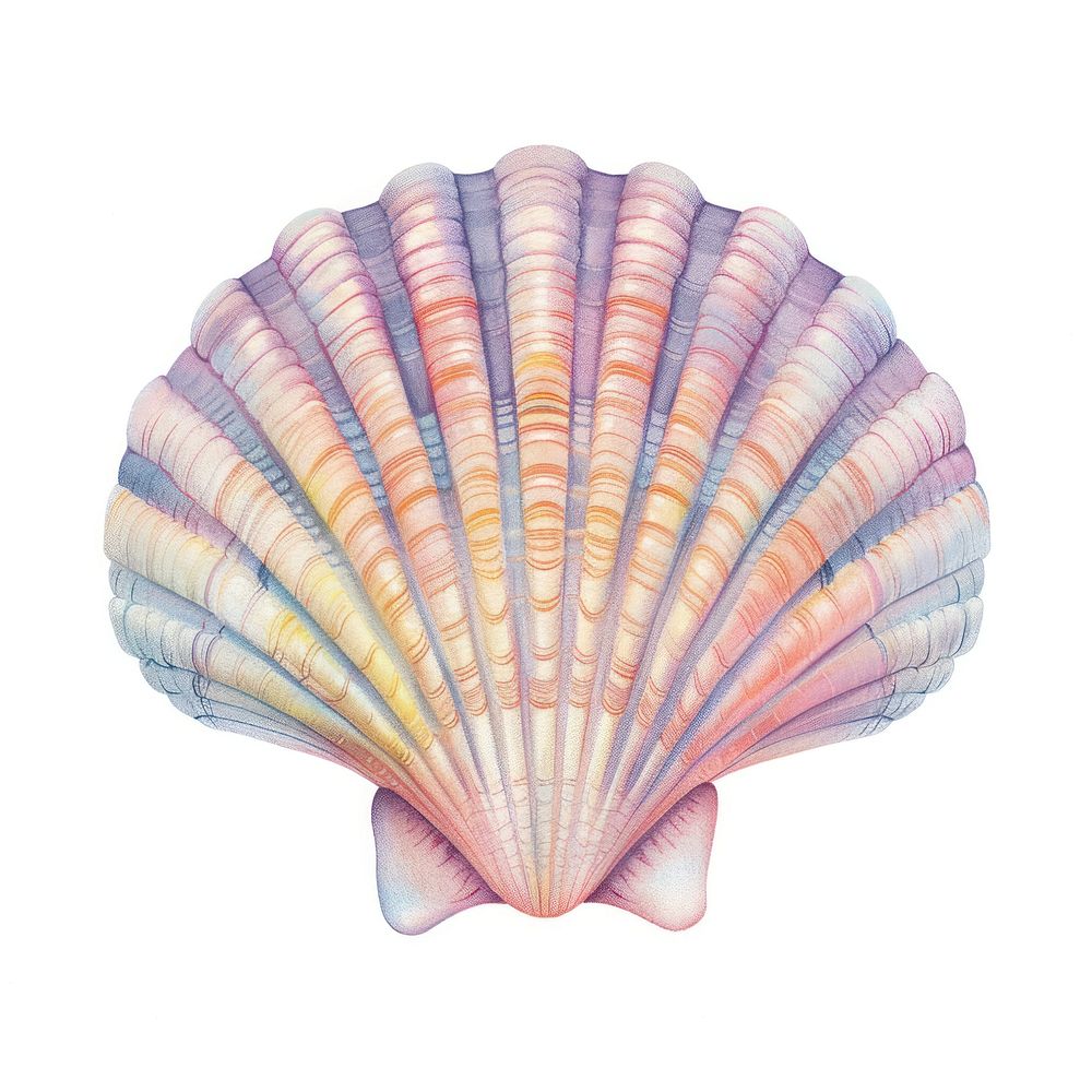 Scallop Shell invertebrate seashell seafood. | Free Photo Illustration ...