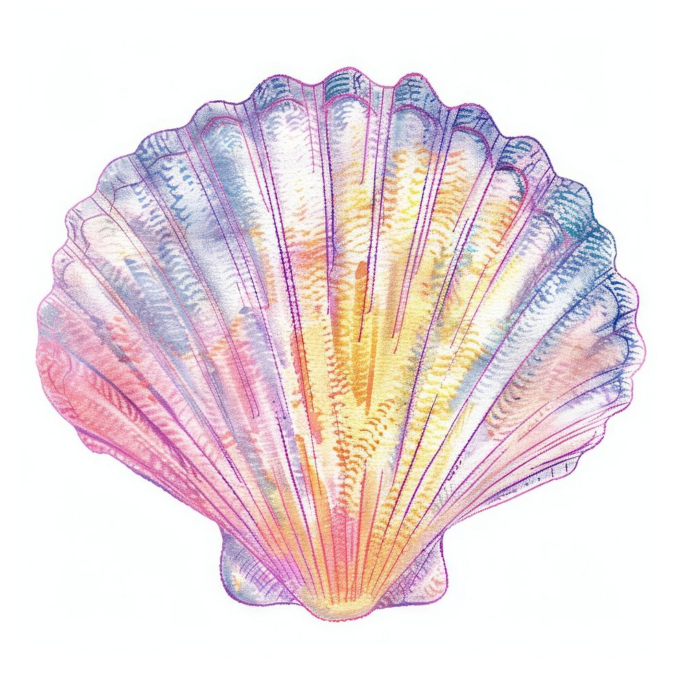 Scallop Shell invertebrate seashell seafood. | Free Photo Illustration ...