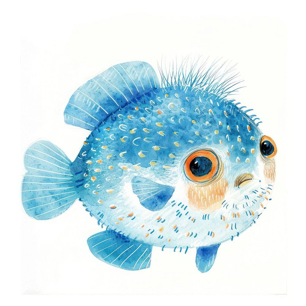 Puffer fish puffer animal sea | Free Photo Illustration - rawpixel