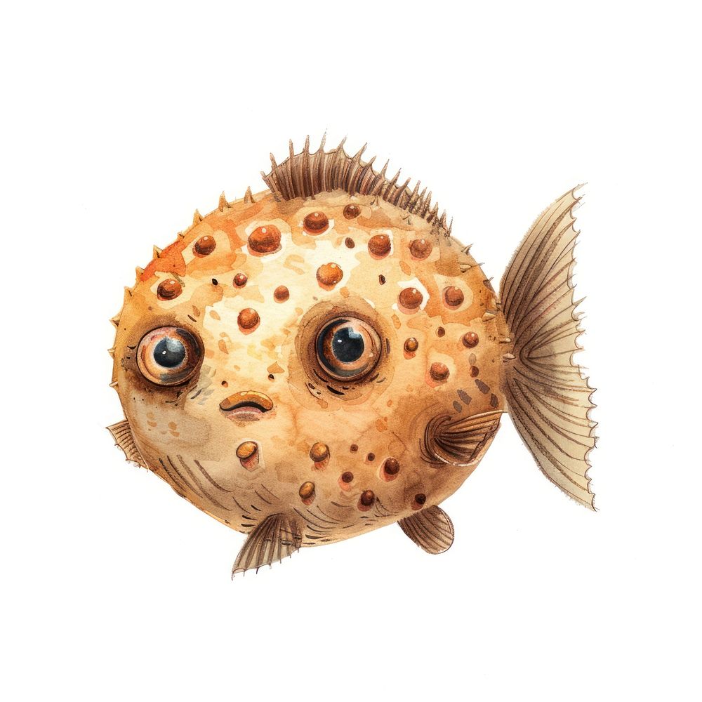 Puffer fish puffer animal sea | Free Photo Illustration - rawpixel