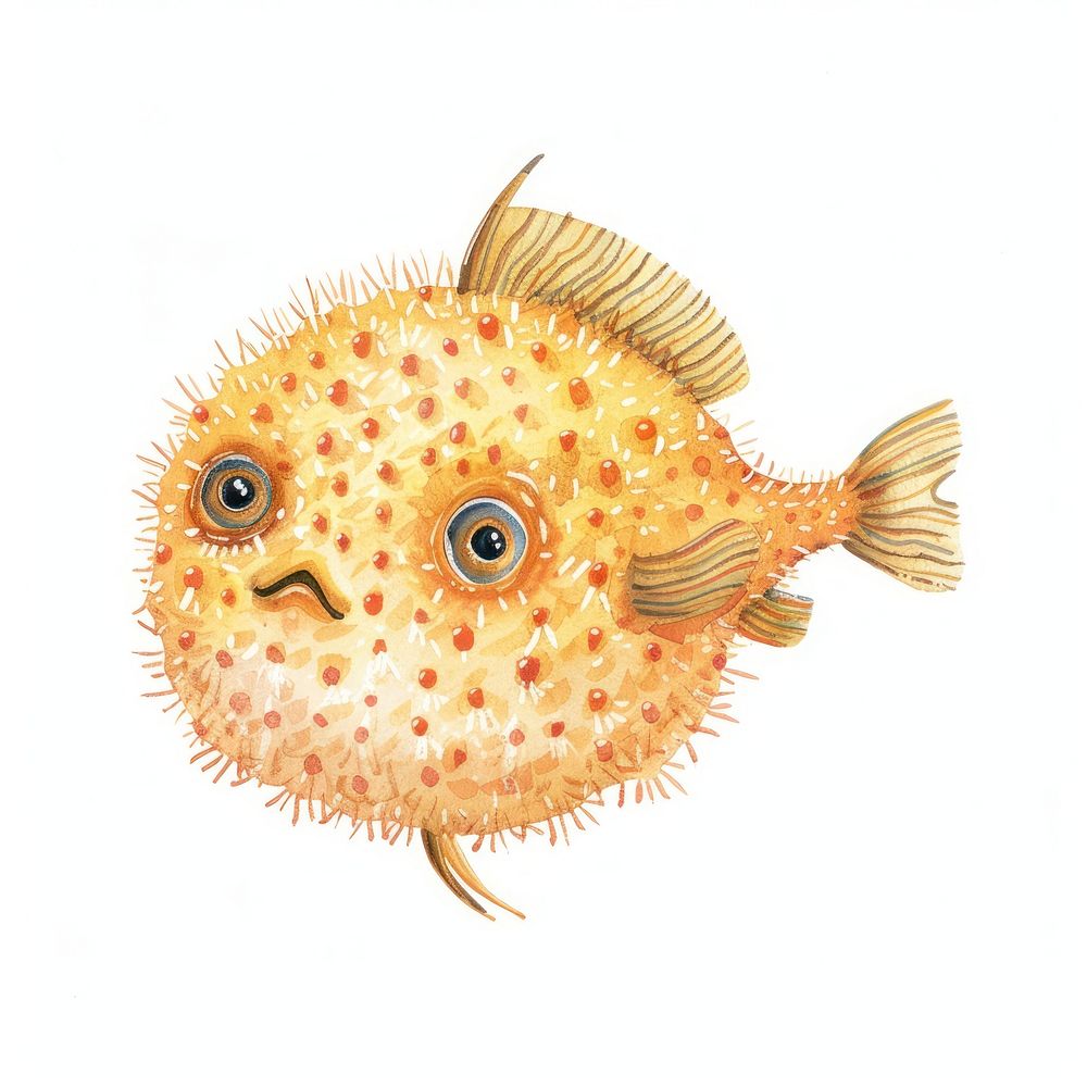 Puffer fish puffer animal sea | Free Photo Illustration - rawpixel