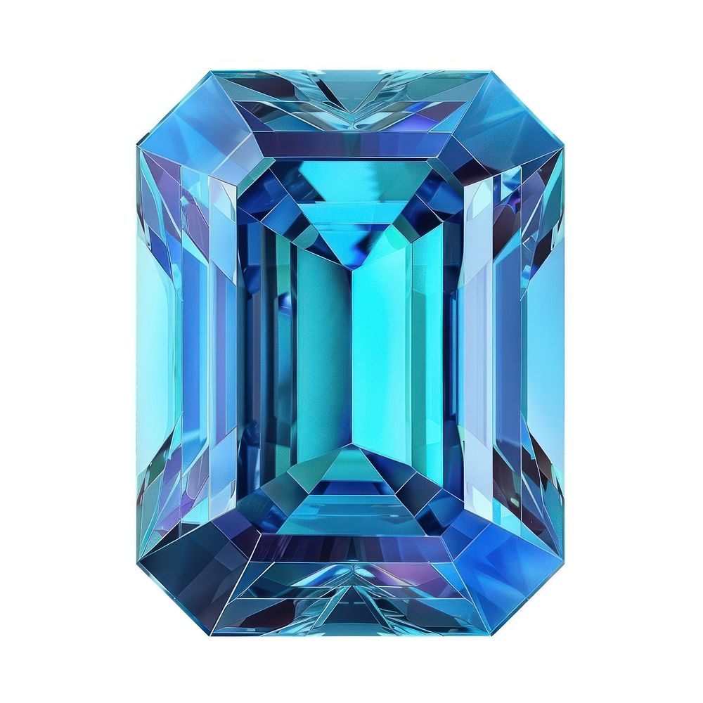 Brilliant blue emerald-cut gemstone | Free Photo - rawpixel