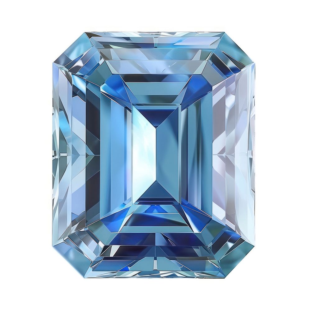Radiant blue emerald-cut gemstone | Free Photo - rawpixel