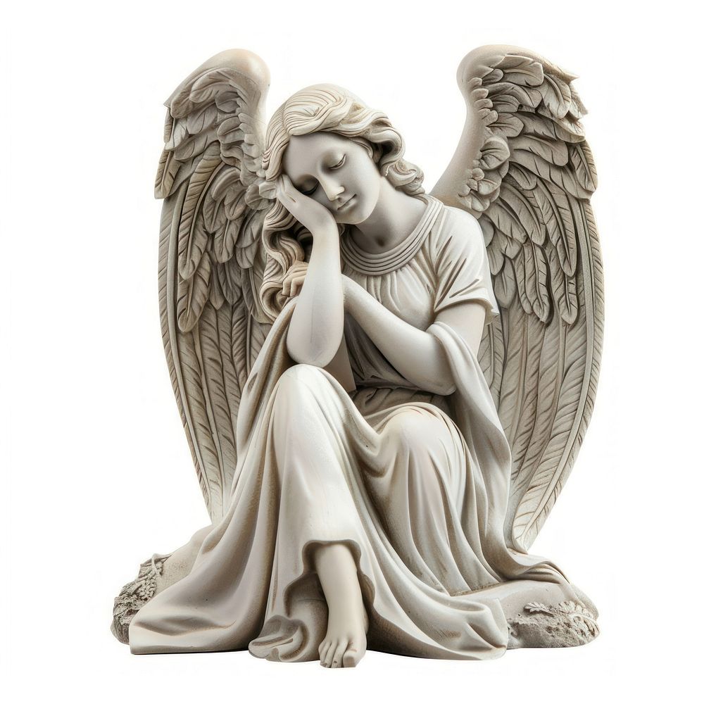 Elegant angelic statue in repose | Free Photo - rawpixel