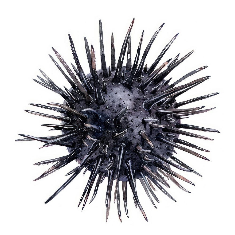 Spiky sea urchin illustration | Free Photo Illustration - rawpixel