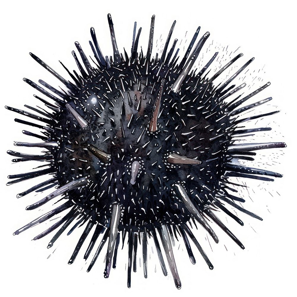 Spiky sea urchin illustration | Free Photo Illustration - rawpixel