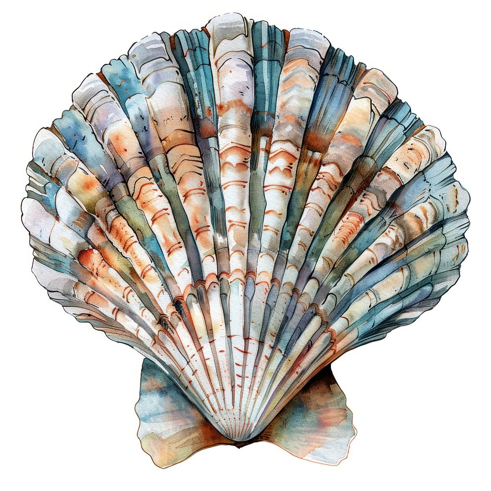 Colorful seashell illustration art | Free Photo Illustration - rawpixel