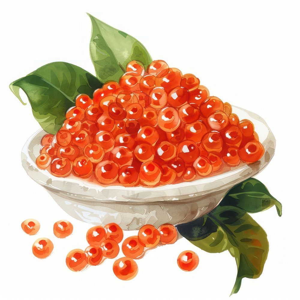 Fresh caviar with green leaves | Free Photo Illustration - rawpixel