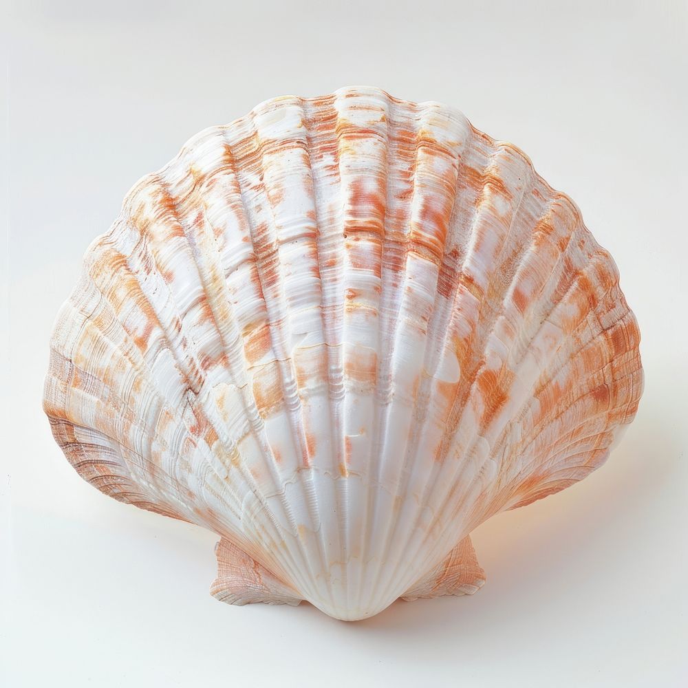Beautiful scallop shell isolated white | Free Photo - rawpixel