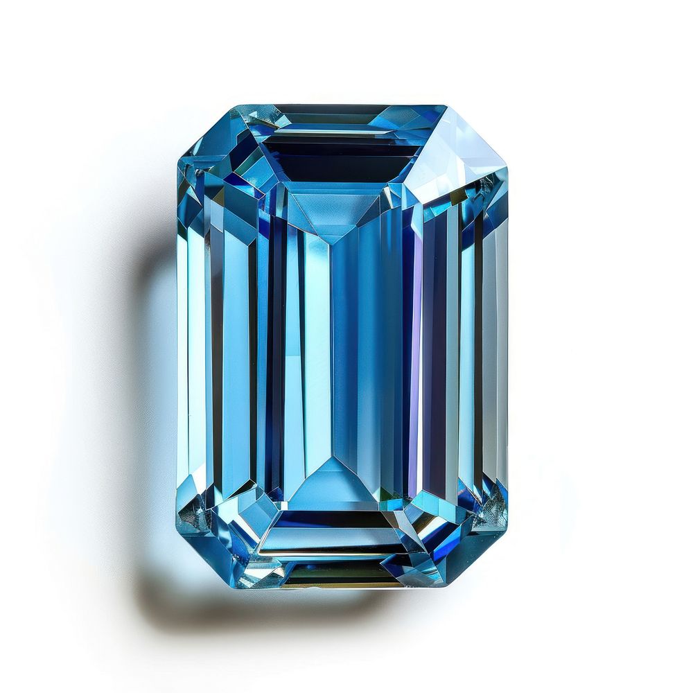 Elegant blue emerald-cut gemstone | Free Photo - rawpixel