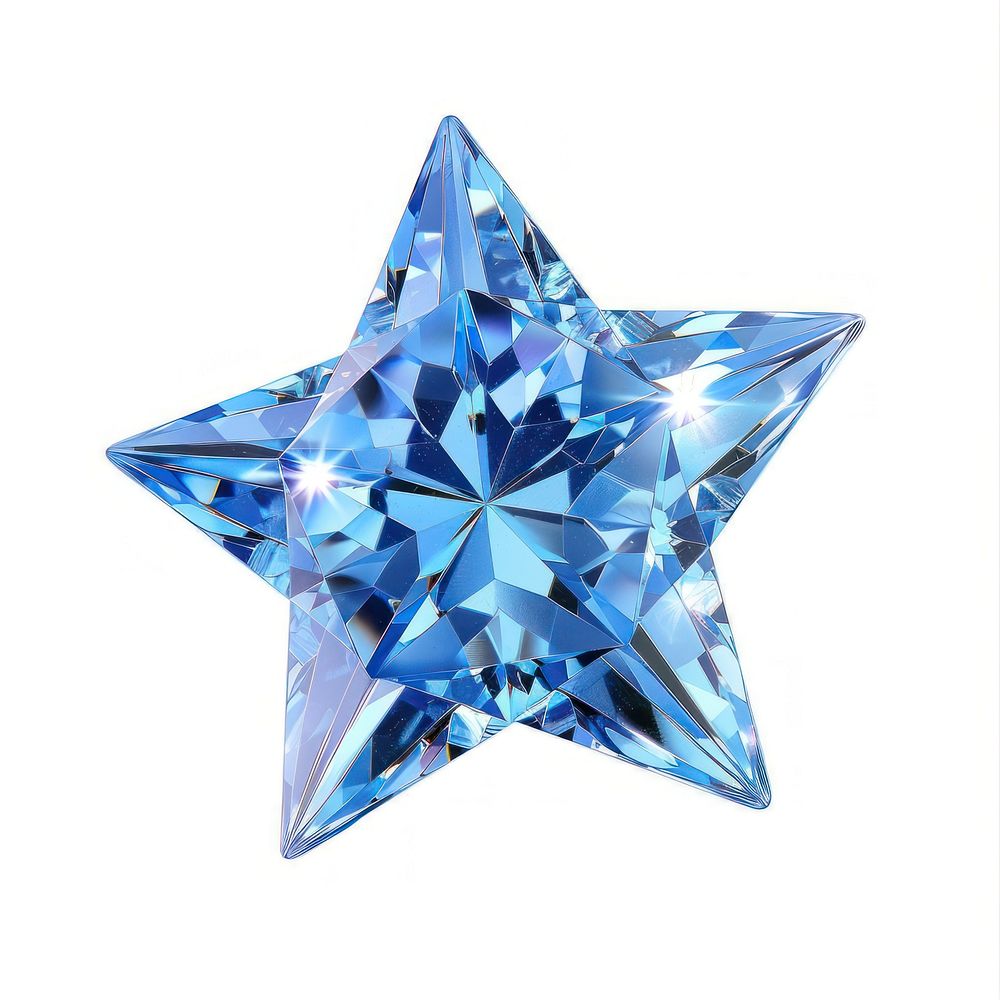 Sparkling blue crystal star | Free Photo - rawpixel