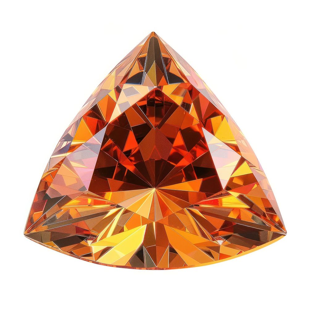 Radiant orange triangular gemstone | Free Photo - rawpixel