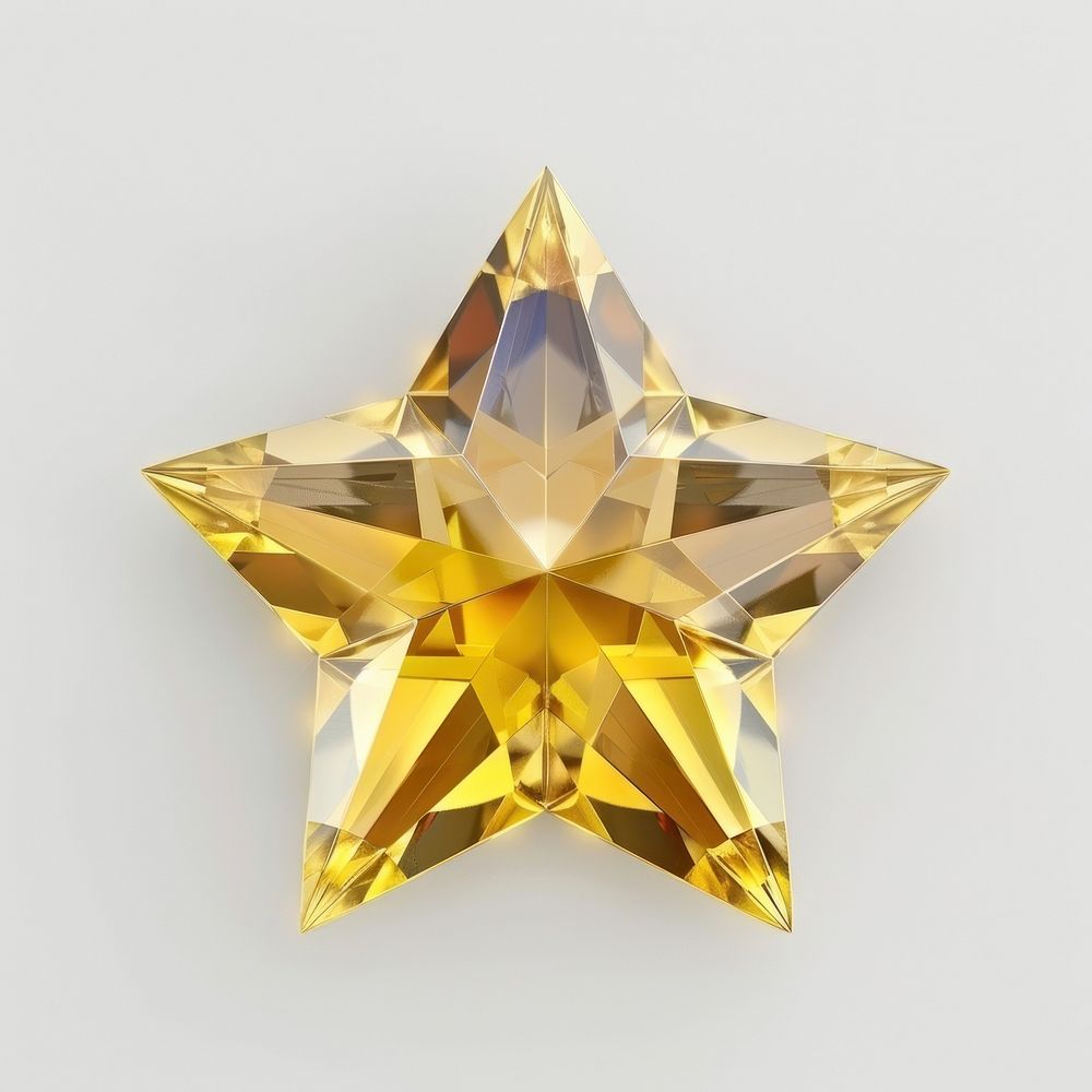 Golden star-shaped crystal gem | Free Photo - rawpixel
