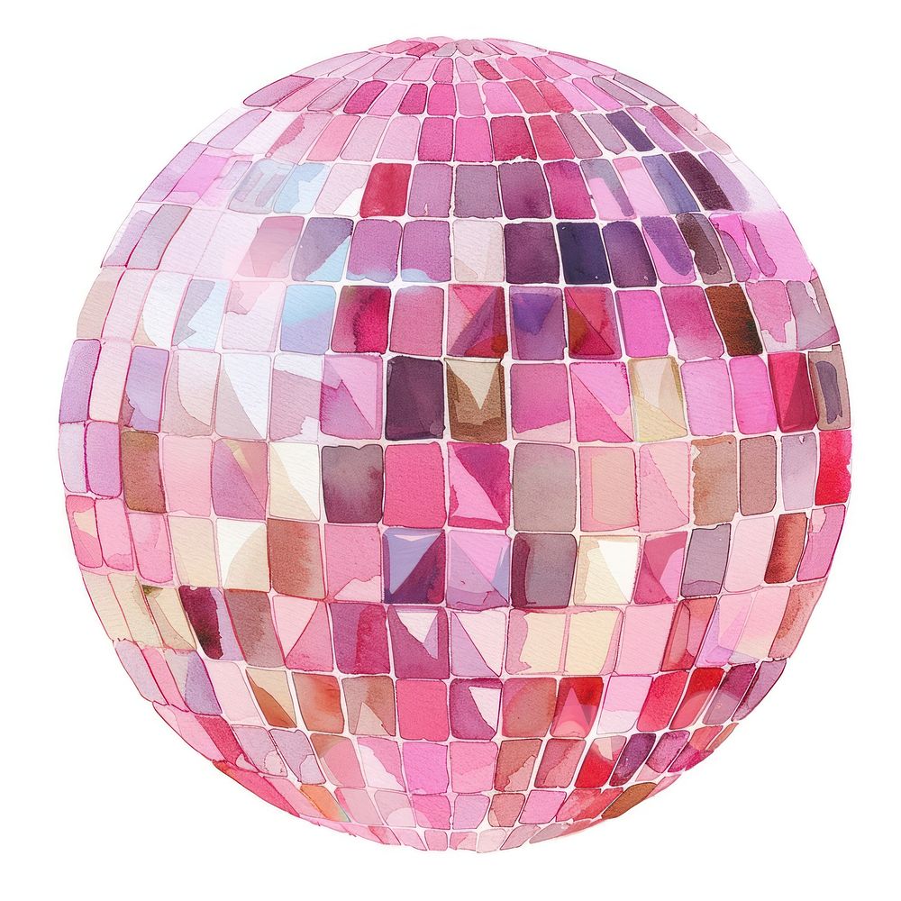 Vibrant pink mosaic sphere illustration | Free Photo Illustration ...
