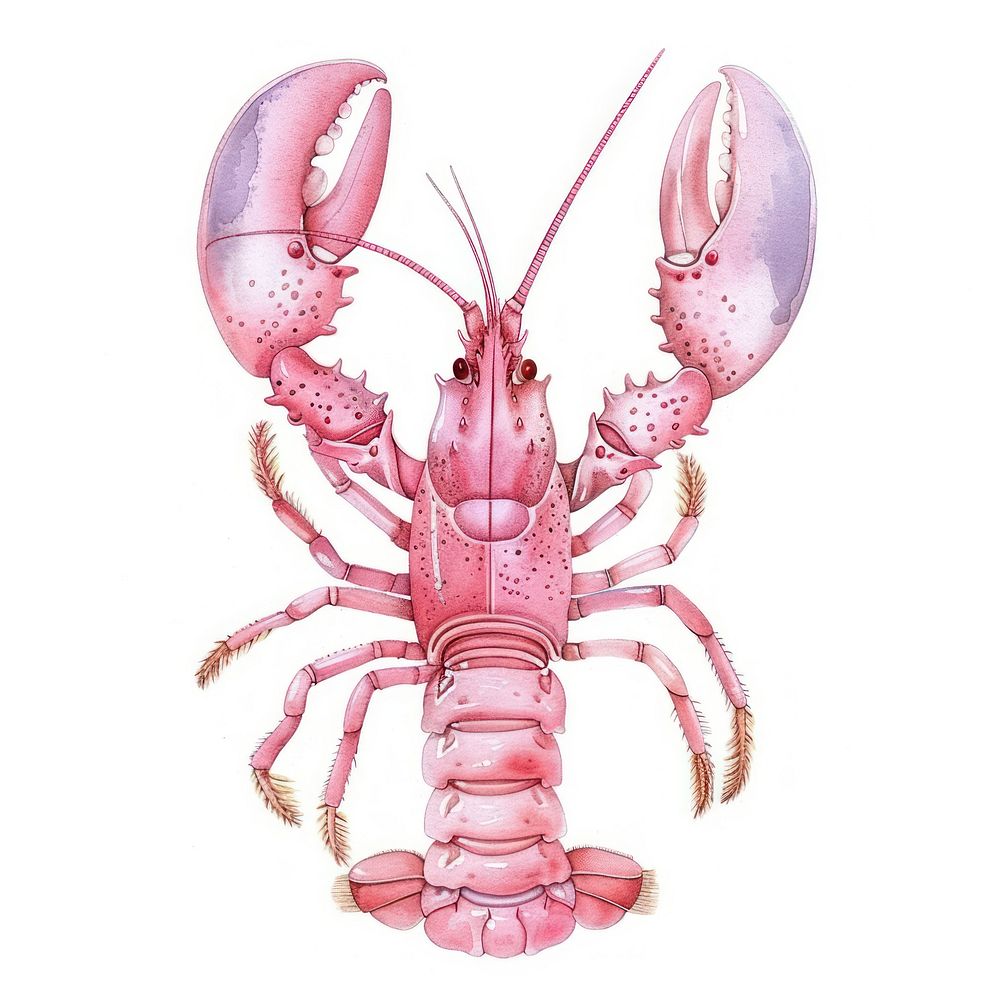 Pink lobster invertebrate seafood animal. | Free Photo Illustration ...