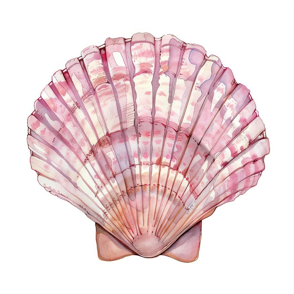 Pink Scallop Shell invertebrate seashell | Free Photo Illustration ...