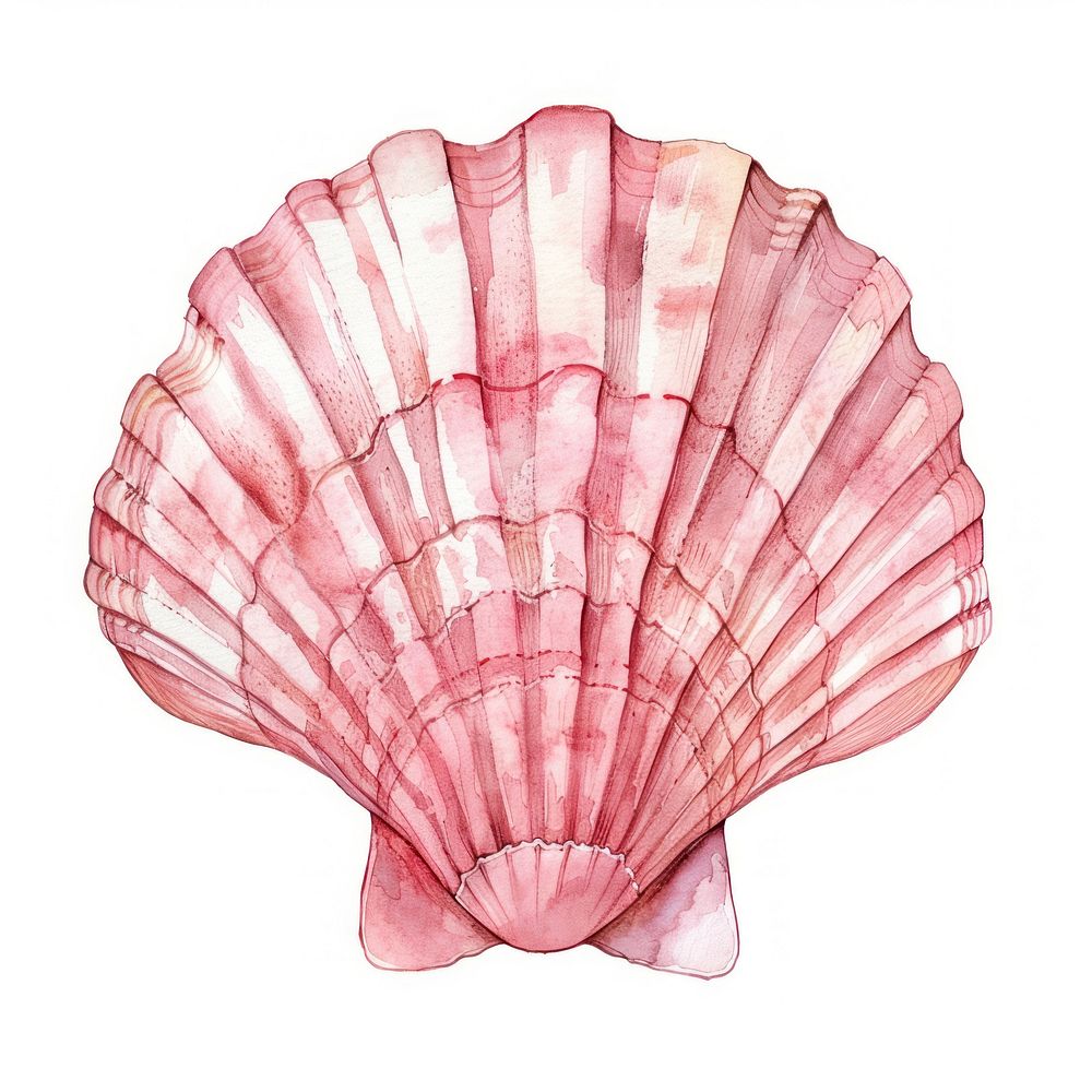 Pink Scallop Shell invertebrate seashell | Free Photo Illustration ...