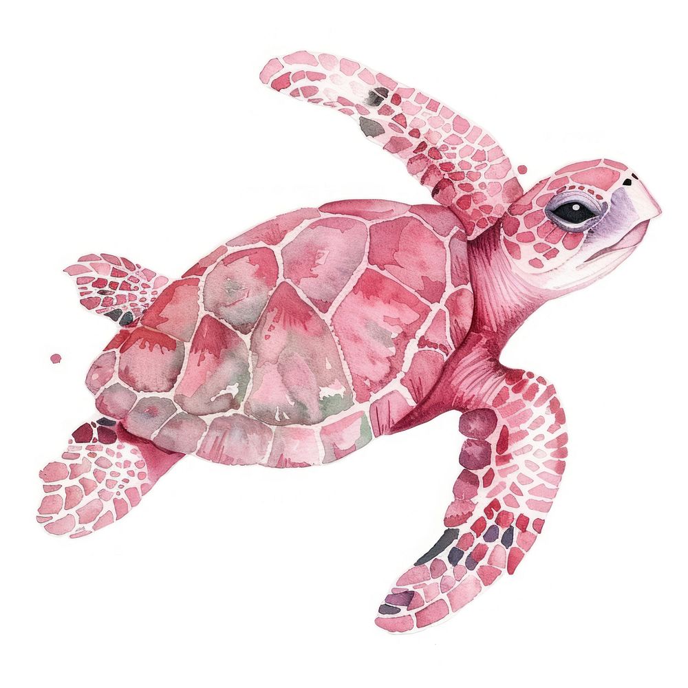Pink Sea turtle sea turtle | Free Photo Illustration - rawpixel