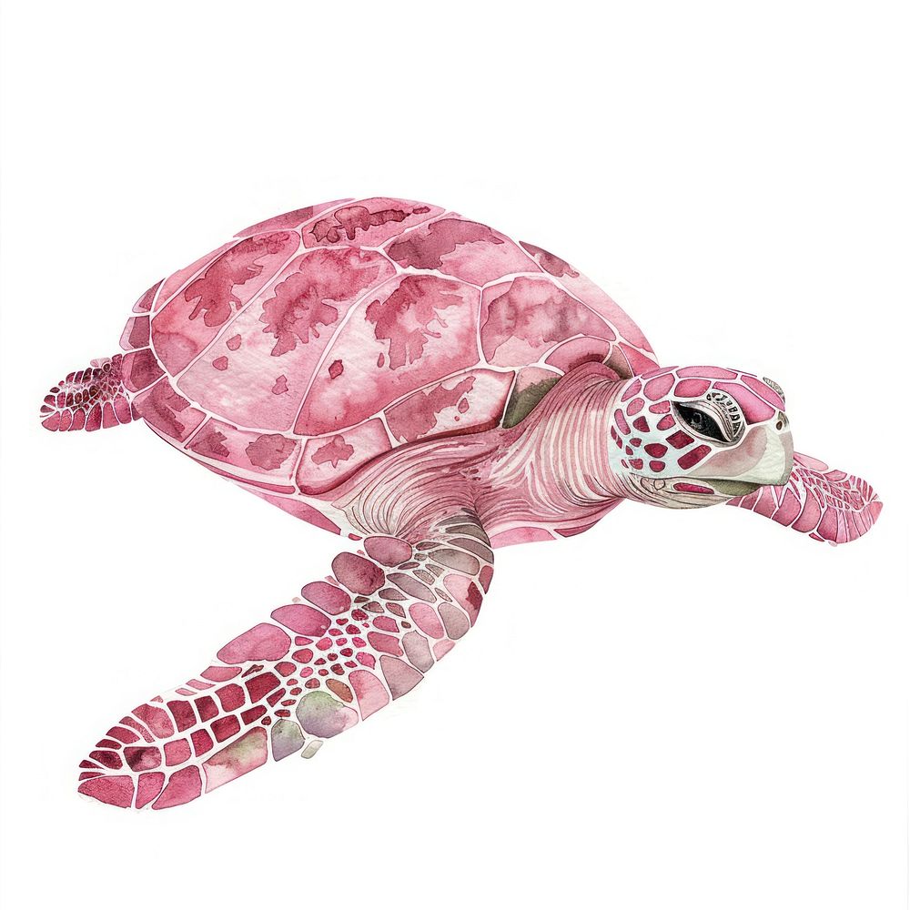 Pink Sea turtle sea turtle | Free Photo Illustration - rawpixel