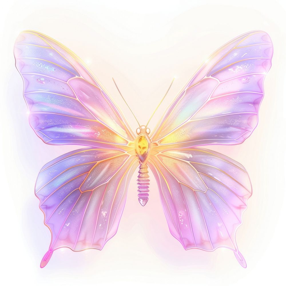 Colorful ethereal butterfly illustration | Free Photo Illustration ...