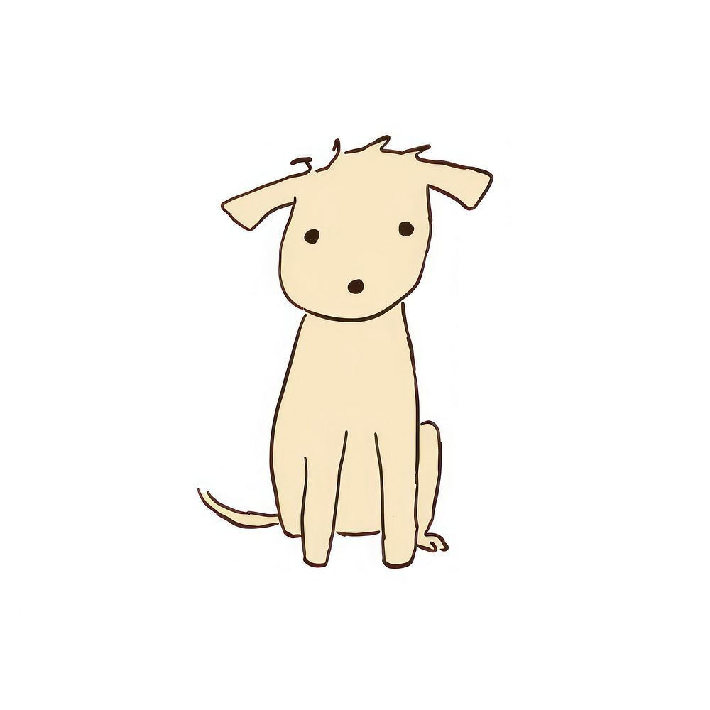 Cute minimalist dog illustration | Free Photo Illustration - rawpixel