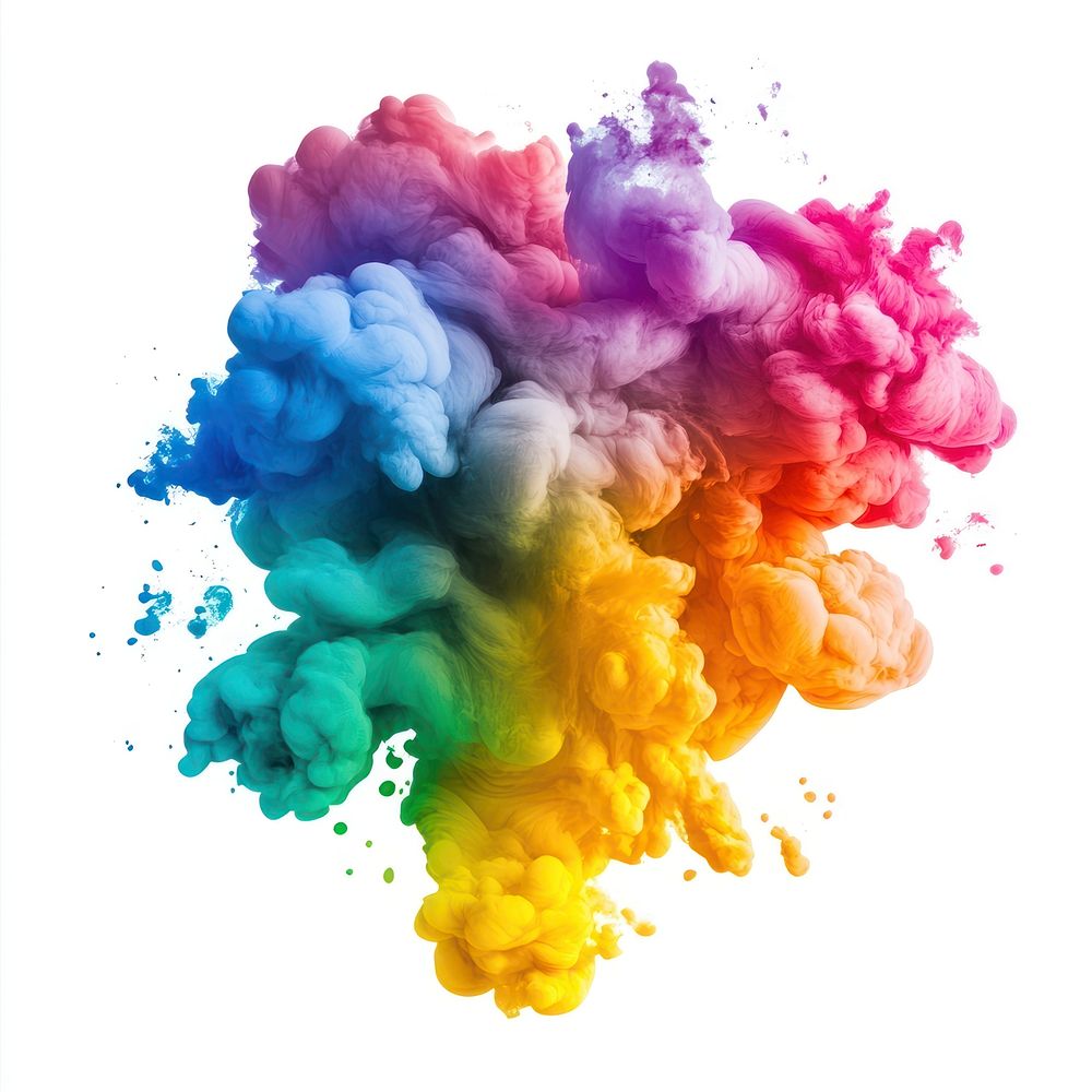 Rainbow splash abstract cloud explosion. | Free Photo - rawpixel